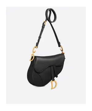 Dior Medium Saddle Bag - Black