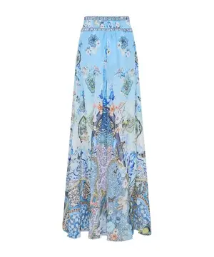 Camilla Zippered Casual Pants - Blue