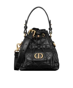 Dior Caro Nano Bucket Bag - Black