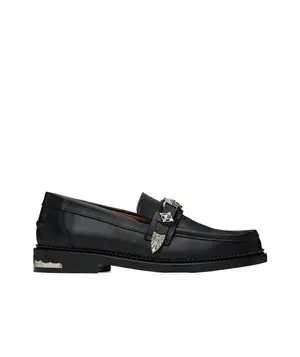 TOGA VIRILIS Round Toe Loafers - Black