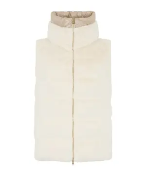 Herno High-neck Quilted Vest - White