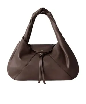 Fendi Dark Brown Leather Bag - Black
