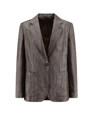 Brunello Cucinelli Lurex Buttoned Blazer