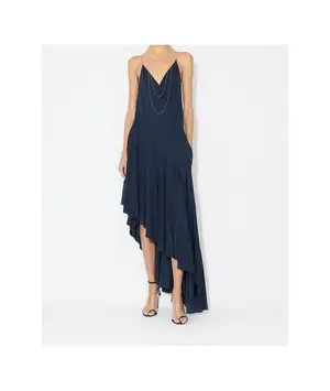Alaïa Matte Jersey Asymmetrical Slip Dress