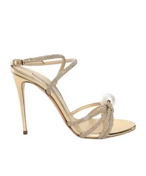 Casadei 100mm Julia Labuan Sandals - Gold