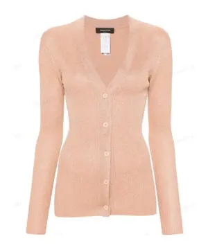 Fabiana Filippi Metallic Threading Ribbed-knit Cardigan
