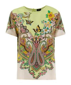 Etro Paisley Printed T-shirt - Nude