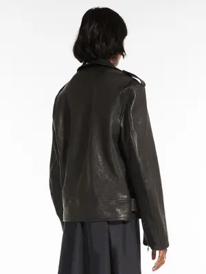 Sportmax Logo Leather Jacket