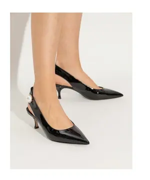 Casadei Pearl Embellished Slingback Pumps