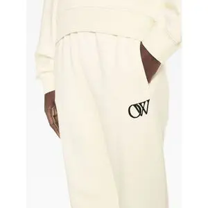 Off-White Logo Printed Tapered Leg Pants