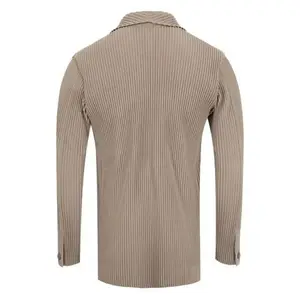 Issey Miyake Pleated Double-breasted Blazer