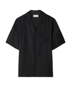 Off-White Buttoned Short-sleeved Shirt - Black