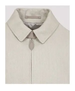 Berluti Long Sleeve Zip-up Jacket With Lapel Collar
