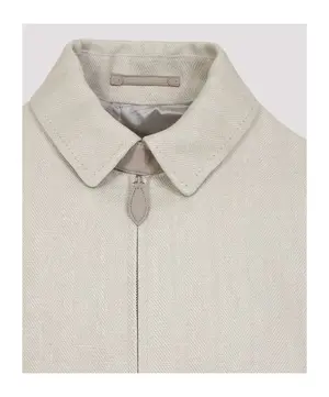 Berluti Long Sleeve Zip-up Jacket With Lapel Collar