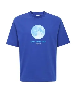 Off-White Moon Printed Crewneck T-shirt - Blue