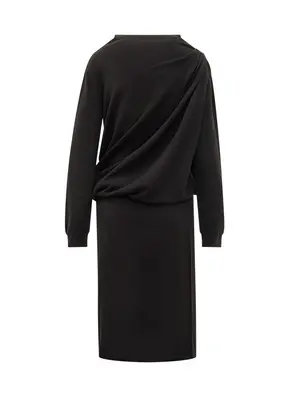 Fabiana Filippi Long Sleeve Dress With Metallic Accents