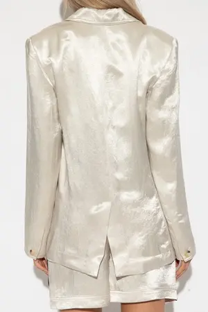 Helmut Lang Notched-lapels Satin-finish Blazer