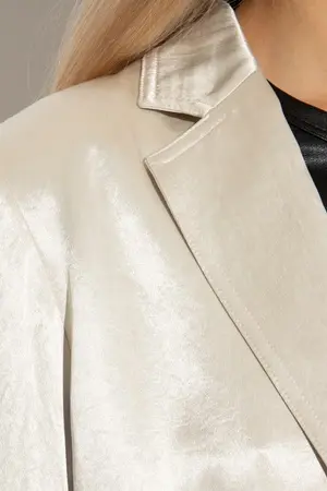 Helmut Lang Notched-lapels Satin-finish Blazer
