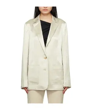Helmut Lang Notched Lapel Satin Finish Blazer