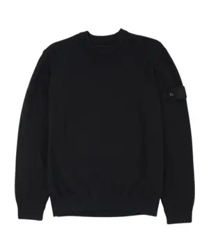 Stone Island Compass Patch Knitted Jumper - Black