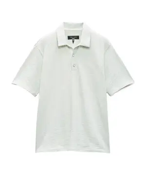 Rag & Bone Short-sleeved Polo Shirt - Light Cyan