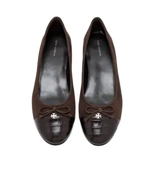 Tory Burch Bow Detailed Flat Shoes