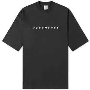 Vetements Friendly Logo-print Cotton T-shirt - Black