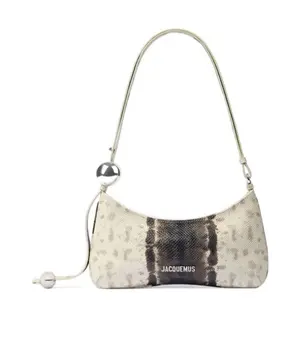Jacquemus The Bisou Perle Zipped Shoulder Bag - Nude