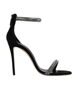 Casadei Scarlet Stratosphere 100mm Crystal-embellished Sandals - Black