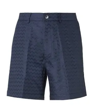 Missoni Chevron-pattern Tailored Shorts - Blue