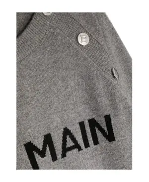 Balmain Intarsia-knit Logo Jumper