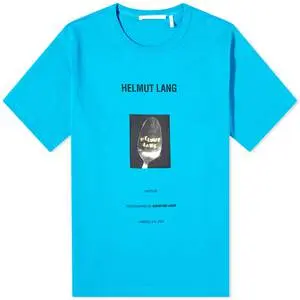 Helmut Lang Photograph-print Cotton T-shirt - Blue