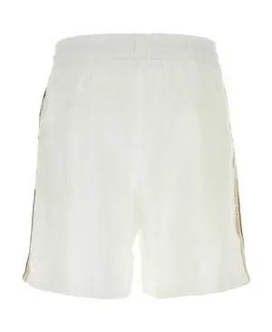 Palm Angels Logo Embroidered Striped Shorts