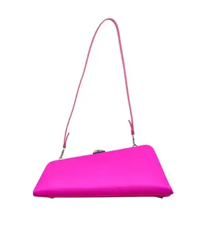Attico The Long Night Logo Detailed Clutch Bag