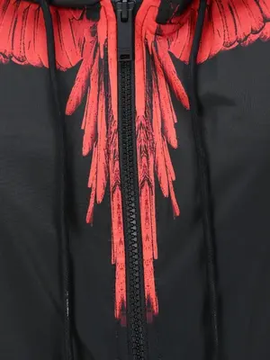 MARCELO BURLON COUNTY OF MILAN Icon Wings Printed Zip-up Hooded Jacket