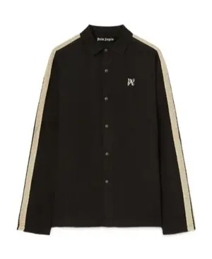 Palm Angels Pa Monogram Printed Long-sleeved Shirt