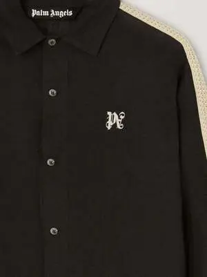 Palm Angels Pa Monogram Printed Long-sleeved Shirt