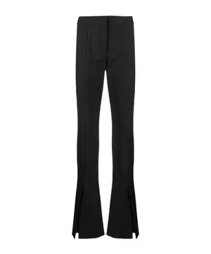 Off-White High Waisted Straight-leg Pants - Black