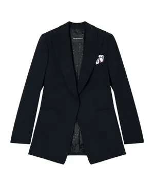 Emporio Armani Playing Card-patch Pocket Blazer