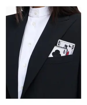 Emporio Armani Playing Card-patch Pocket Blazer