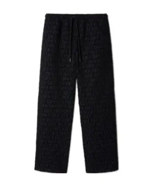 Off-White Logo-jacquard Drawstring Straight Leg Trousers