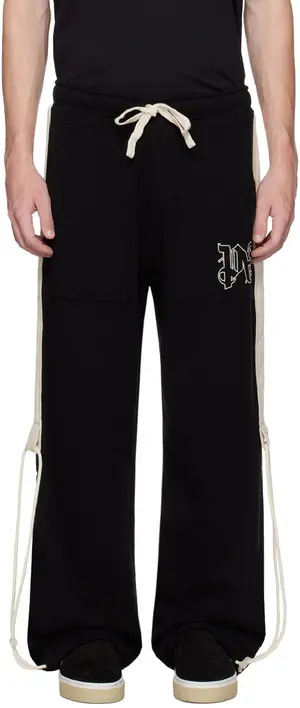 Palm Angels Lace Up Sweatpants - Black