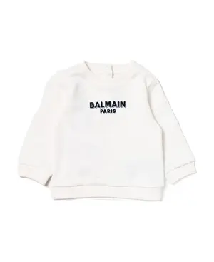 Balmain Logo-print Cotton Sweatshirt - White