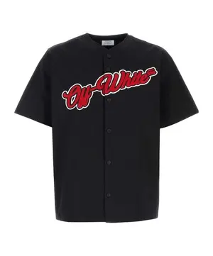 Off-White Logo Detailed Short-sleeved Shirt - Black