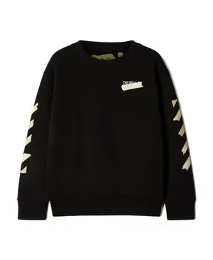 Off-White Logo-print Cotton Sweatshirt - Black