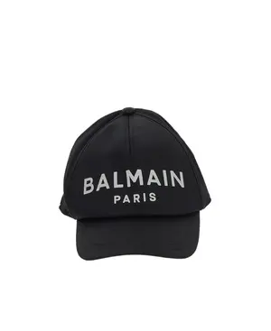 Balmain Logo-print Cotton Cap - Black