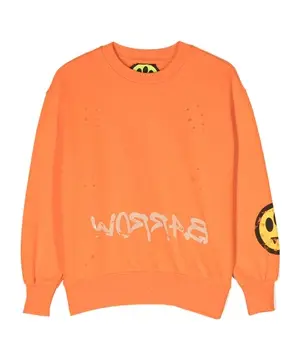 BARROW Graphic-print Cotton Sweatshirt - Orange