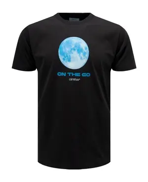Off-White On The Go Moon Cotton T-shirt - Blue