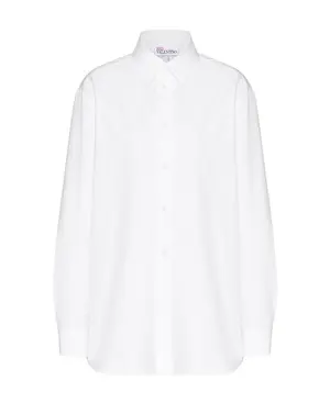Red Valentino Large Profile Poplin Shirt - White