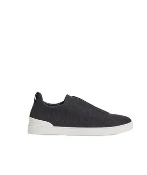 Zegna Triple Stitch Sneakers - Dark Gray
